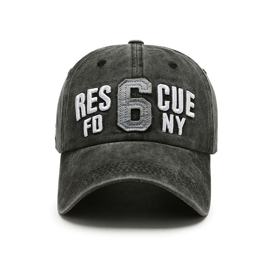 Washed Style Embroidered NY FD Baseball Cap | Pampas Fox Fitness